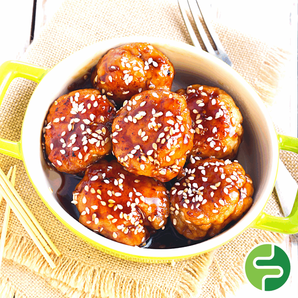 Low FODMAP Sesame Ginger Chicken Meatballs - FODMAP Friendly