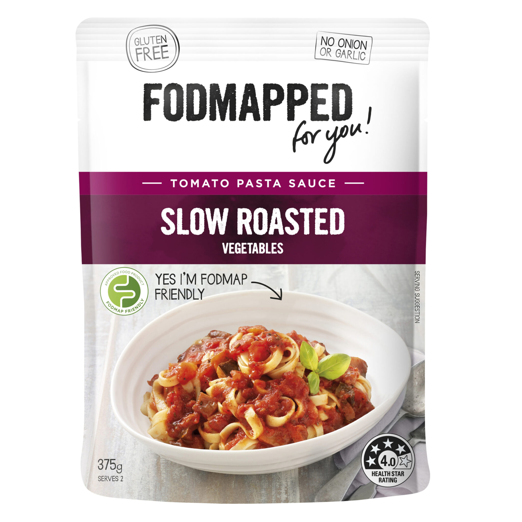 FODMAPPED For You Slow Roasted Vegetables Pasta Sauce - FODMAP Friendly