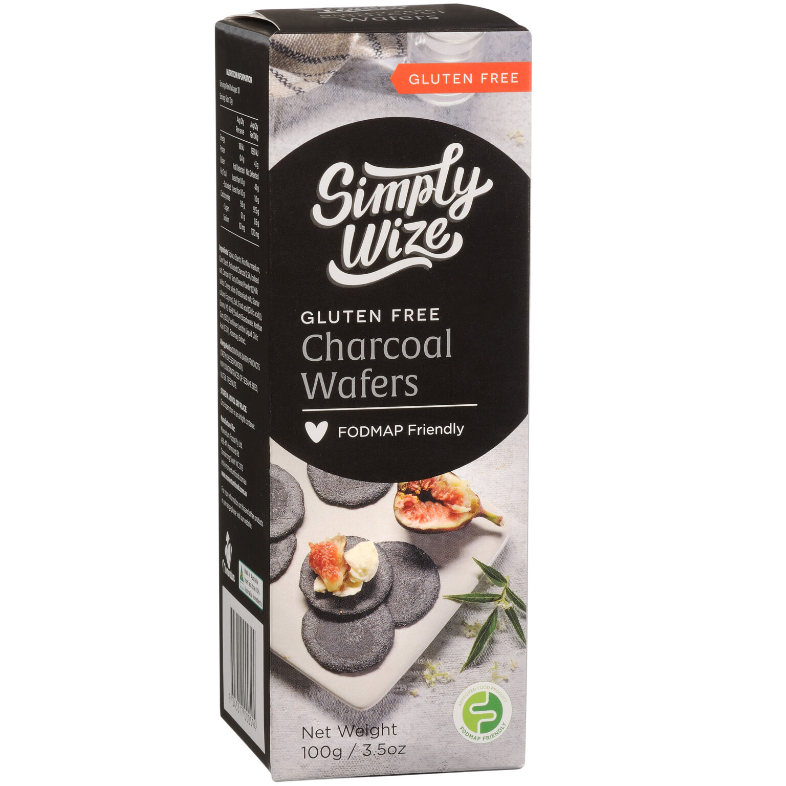 Simply Wize Charcoal Wafers - FODMAP Friendly