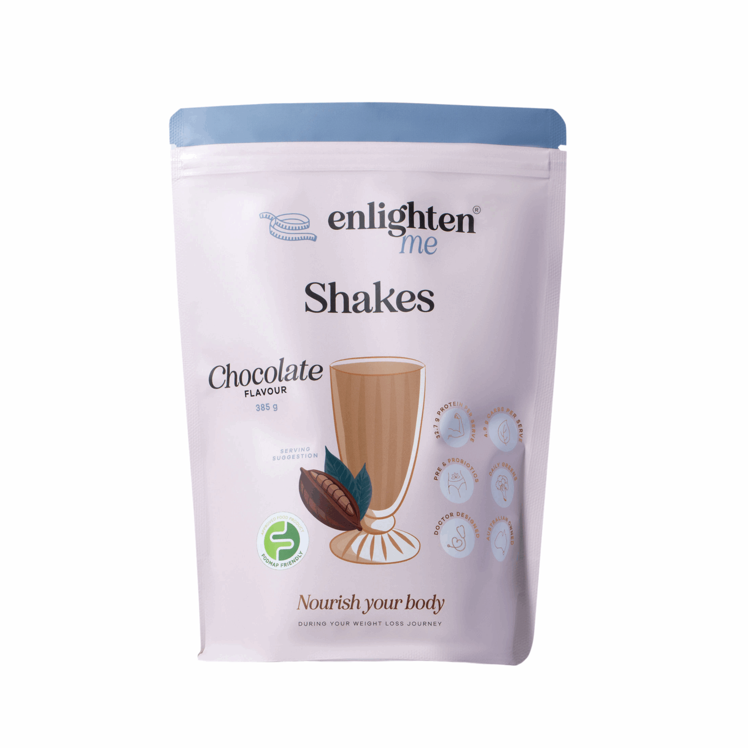 Enlighten Me Shake Chocolate Flavour - FODMAP Friendly